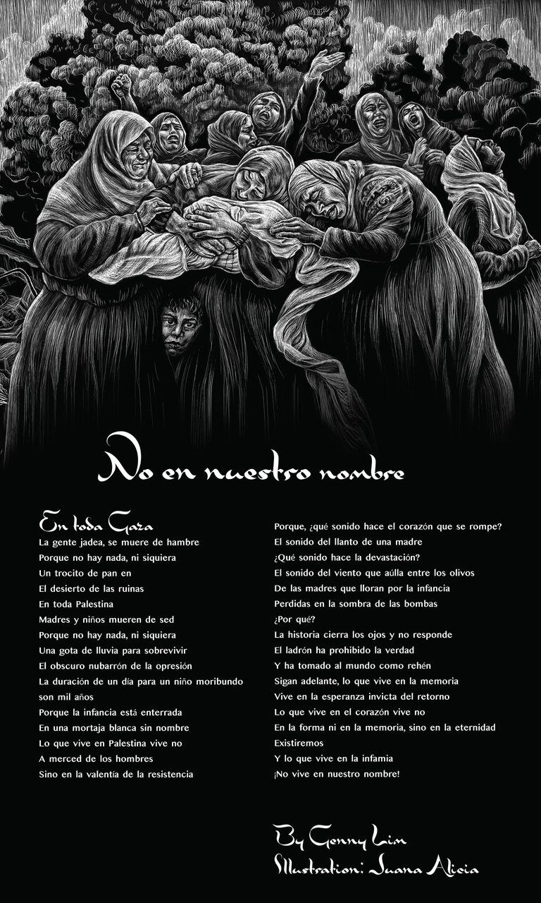 "NOT IN OUR NAME / NO EN NUESTRO NOMBRE” by Juana Alicia and Genny Lim ...